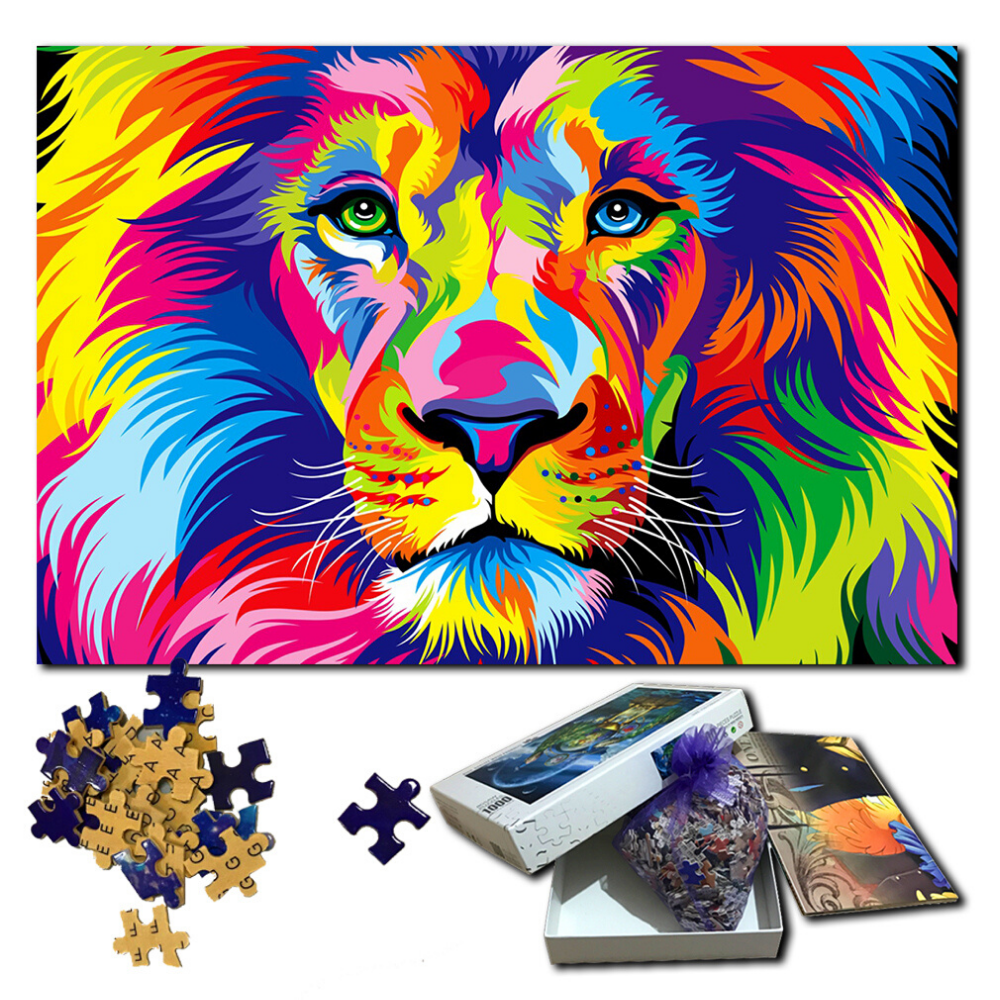 Puzzle Lion Multicolore 500 Pièces | Lion Royaume
